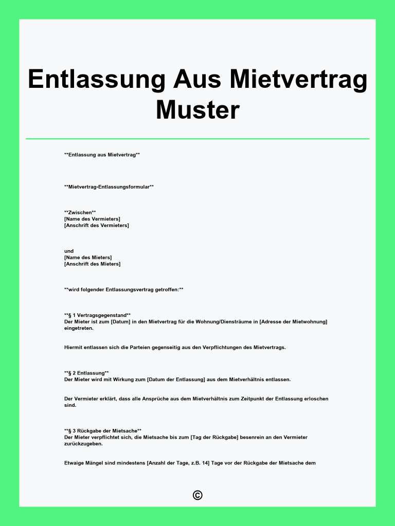 Aus Mietvertrag Austreten